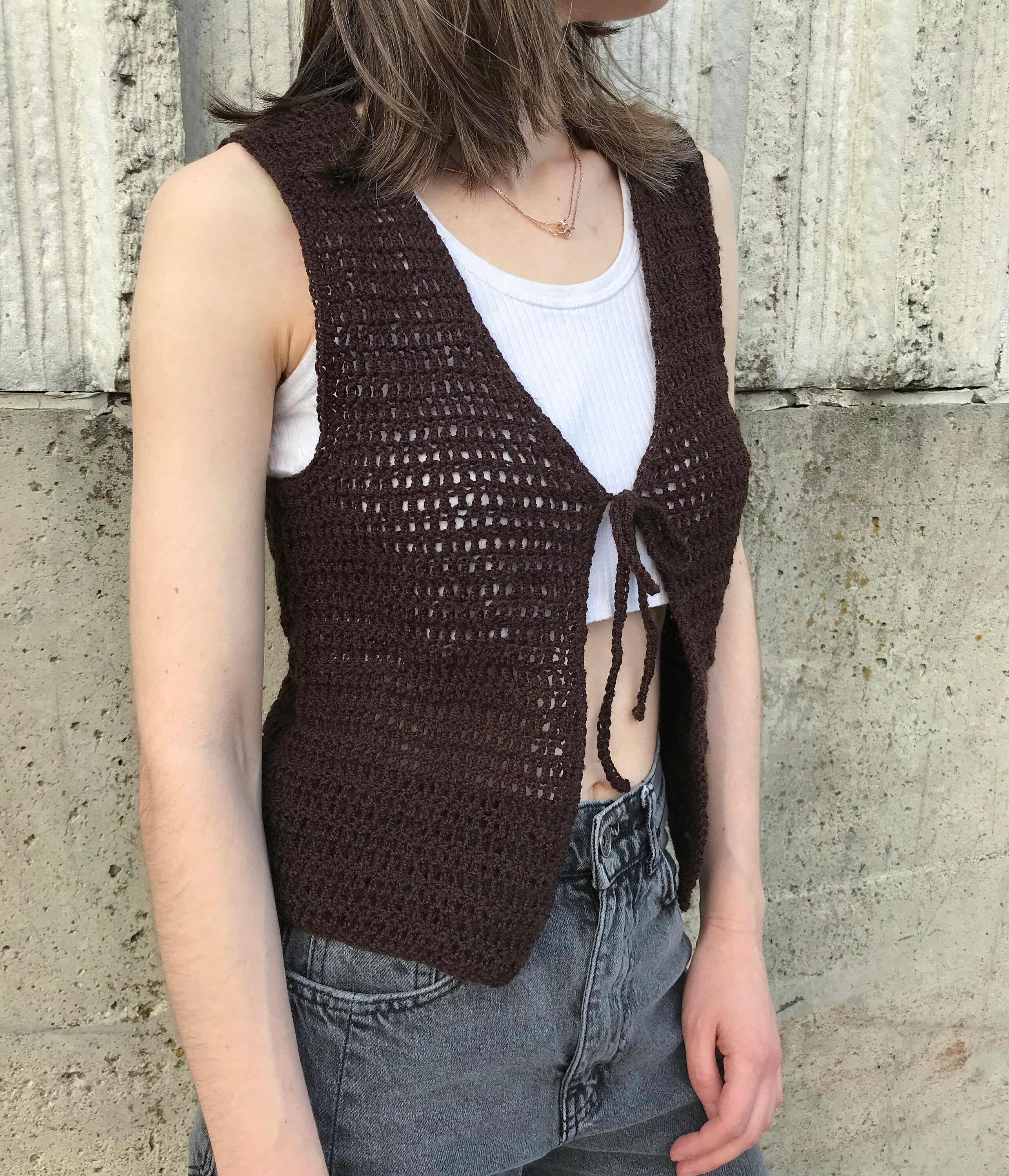 Easy Crochet Vest Pattern (PDF Download) - Etsy