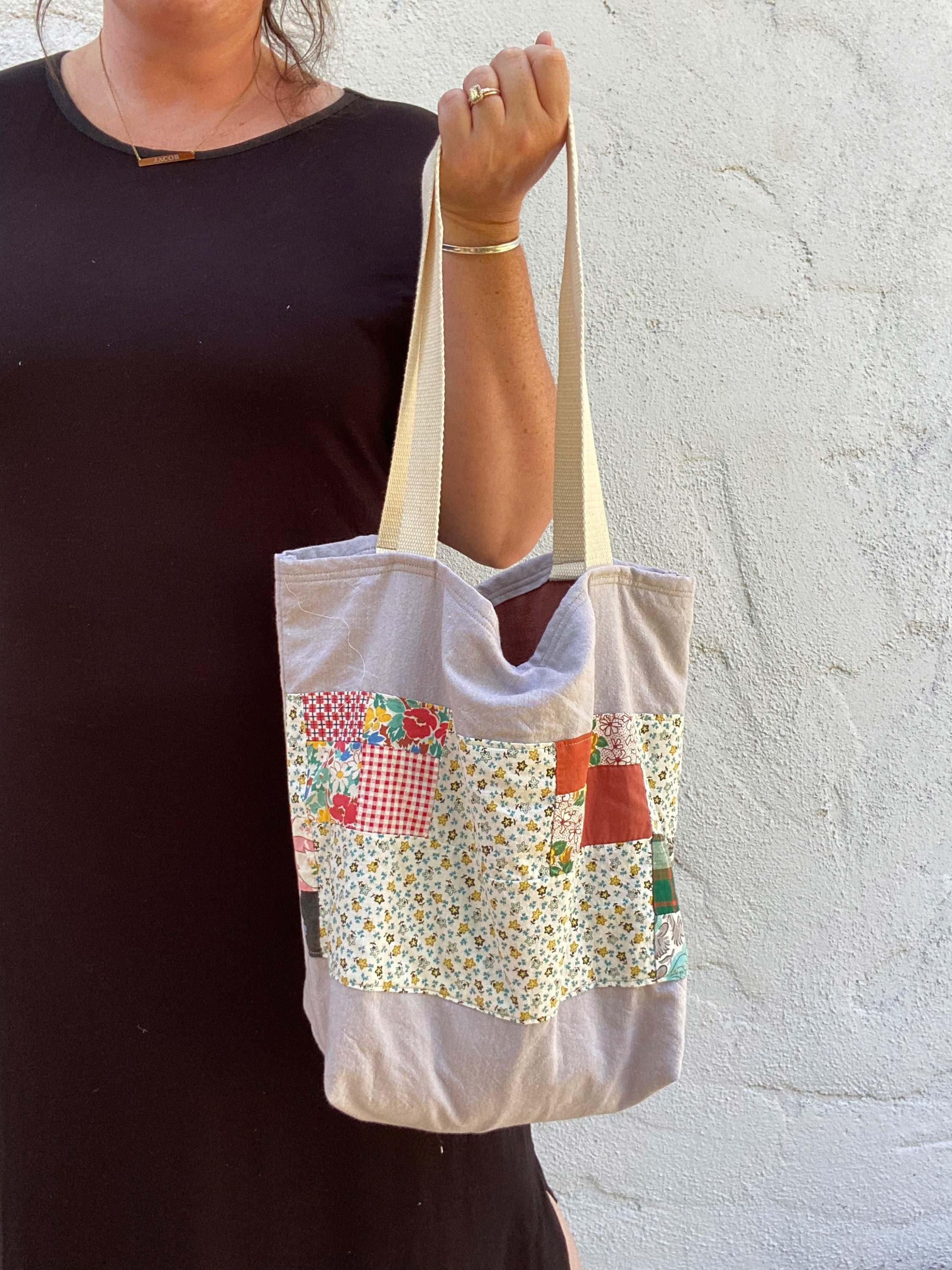 Handmade Tote Bag, Vintage, Purse, Gift, Upcycle, Eco Friendly, BOHO ...