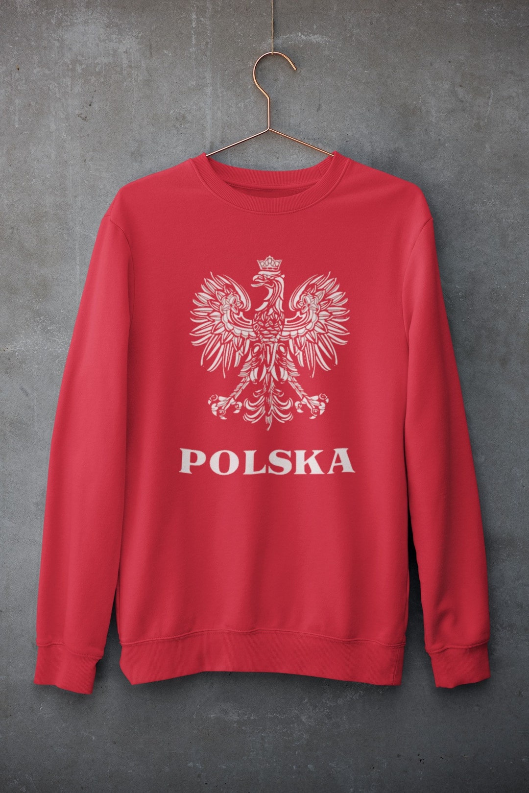 Polska Eagle Sweatshirt, Vintage Style Poland/polish Eagle Flag Sweater ...