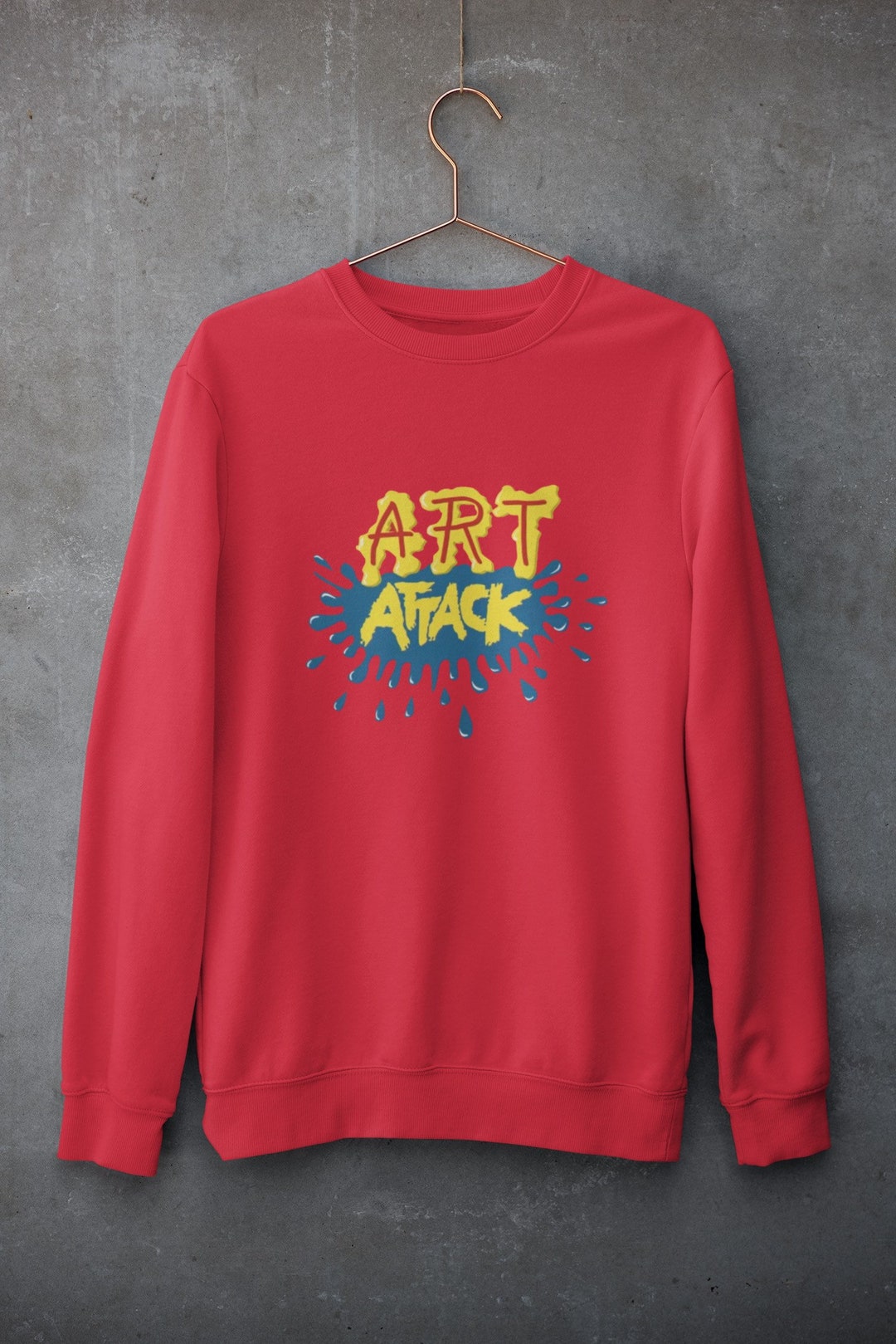 Art Attack Sweatshirt, Art Attack Crewneck - Etsy