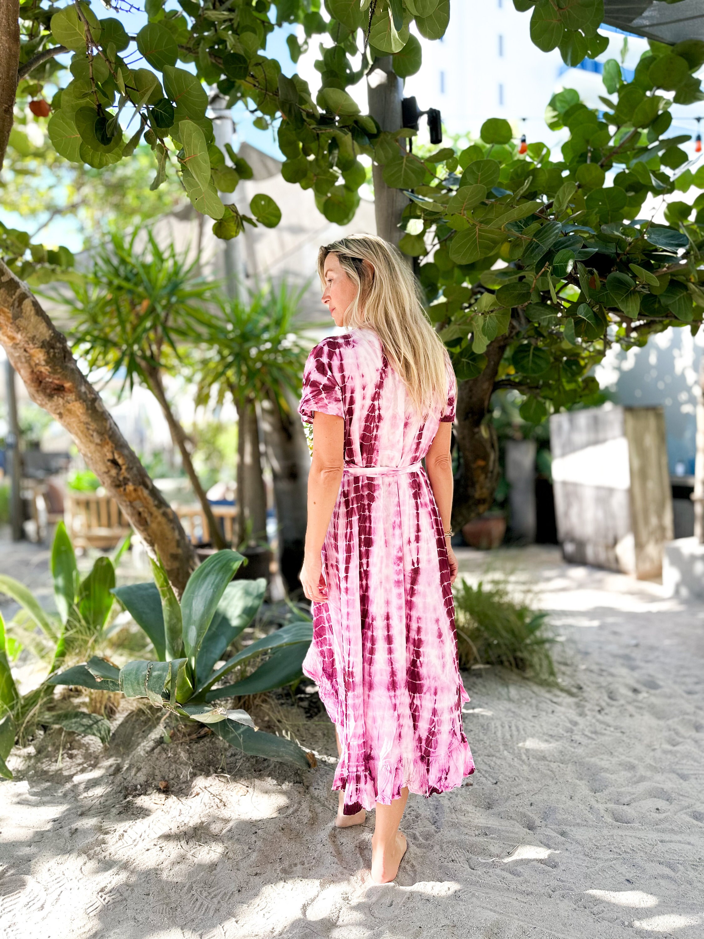 Eli Wrap Dress Strawberry Tie Dye - Etsy