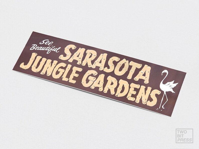 Sarasota Jungle Gardens FLORIDA Bumper Sticker Tourism USA - Etsy