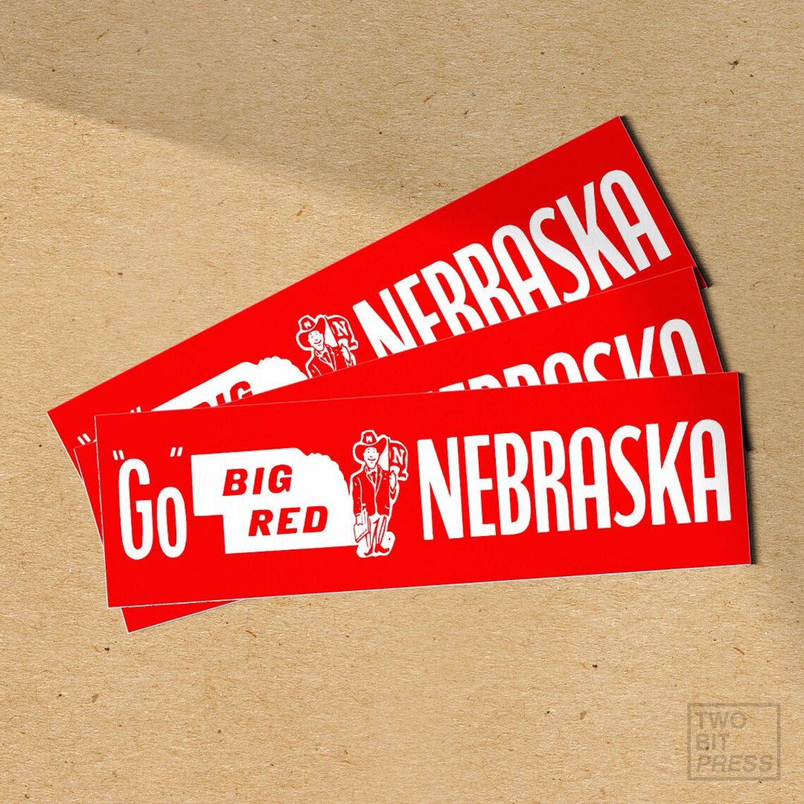 Go Big Red Nebraska Bumper Sticker Football Vintage Style - Etsy