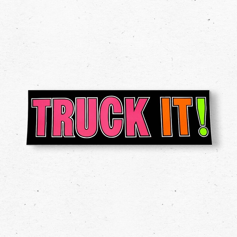 Truck It Bumper Sticker Funny Vintage Style Vinyl Decal - Etsy