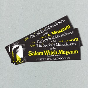 Salem Witch Museum MASSACHUSETTS Bumper Sticker Tourism USA - Etsy