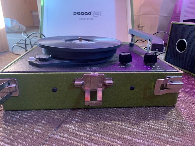 Vintage Light Green Decca Solid State Portable Record Player Model No ...