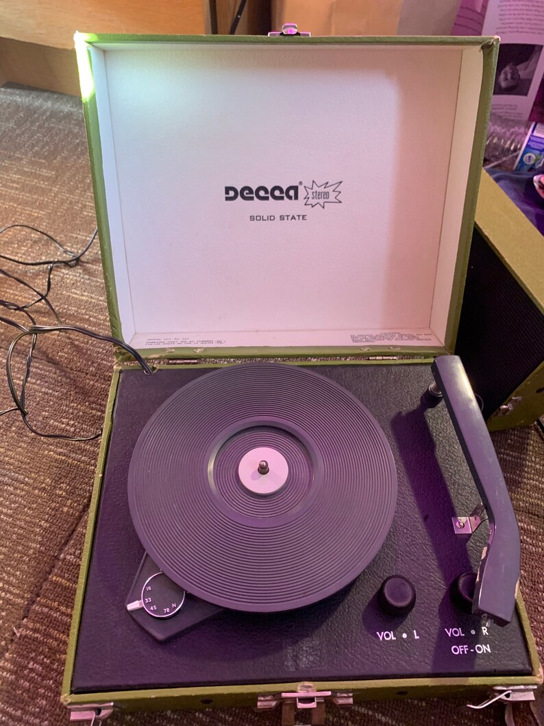 Vintage Light Green Decca Solid State Portable Record Player Model No. DP 161 - Etsy