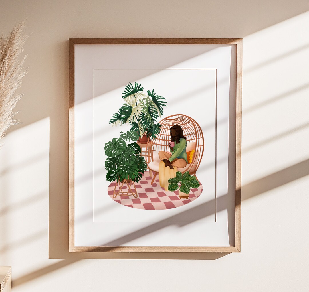 Plant Lady Print 8, Plant Lovers Gift, Botanical Illustration, Plant ...