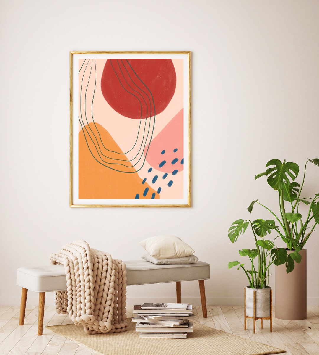 Earthy Tones Printable, Abstract Shapes 22 A Print, Modern Bohemian ...