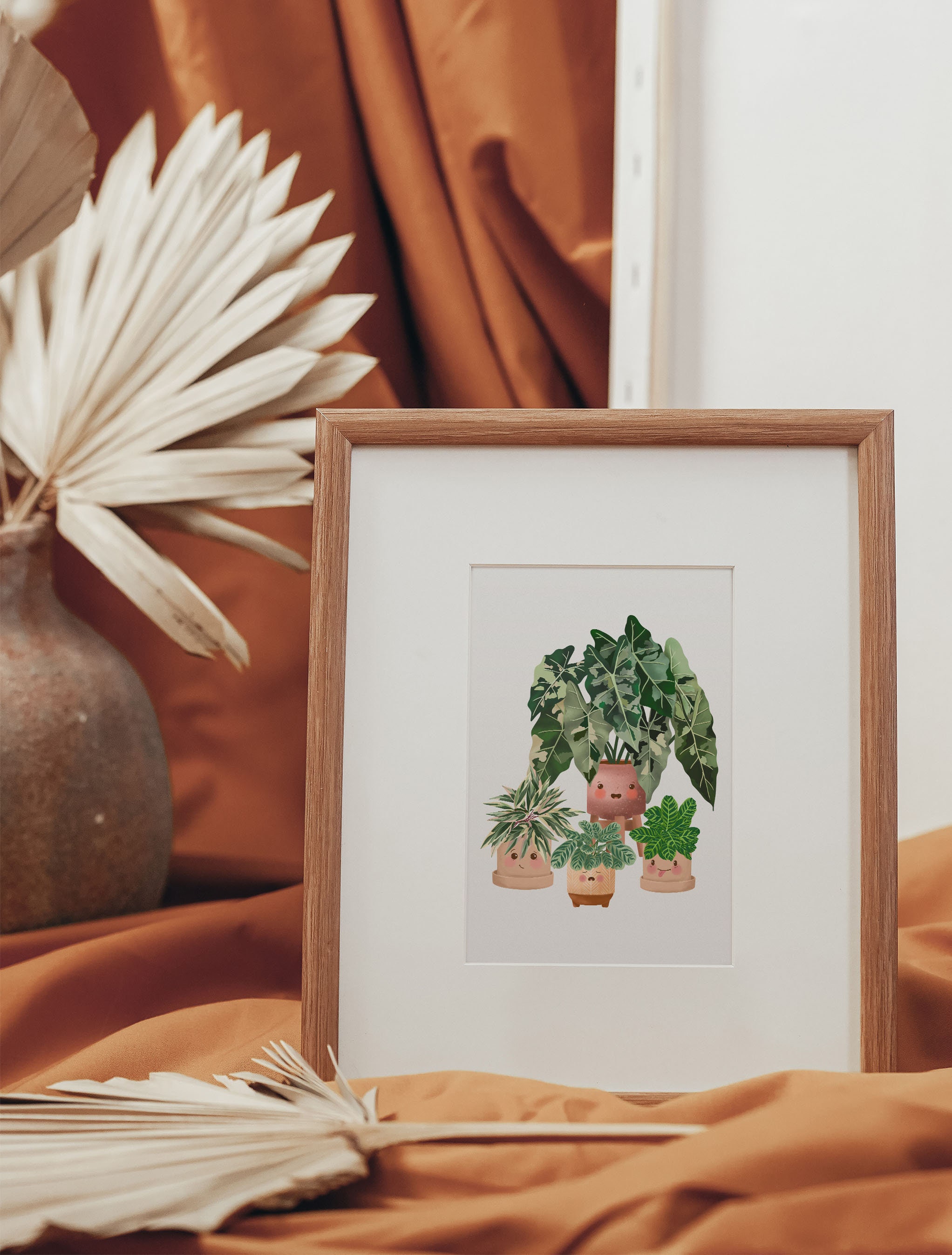 Happy Plants Club Illustration No 2, Happy Face Plants, Simple ...