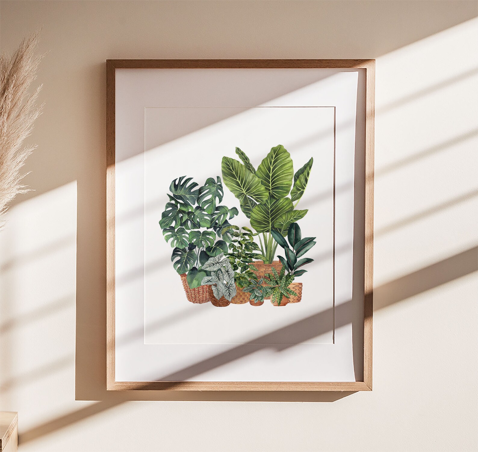 Philodendron Monsters Deliciosa Caladium Plants Art Plant - Etsy