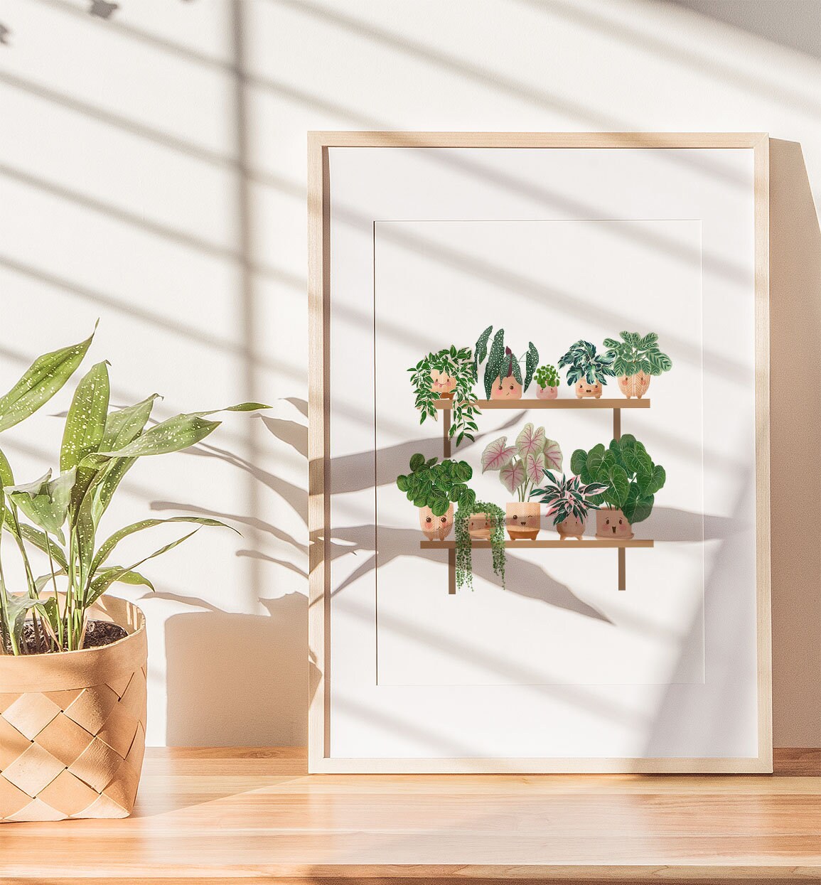 Cute Plants Art Print Happy Plants Club Illustration No 4 - Etsy
