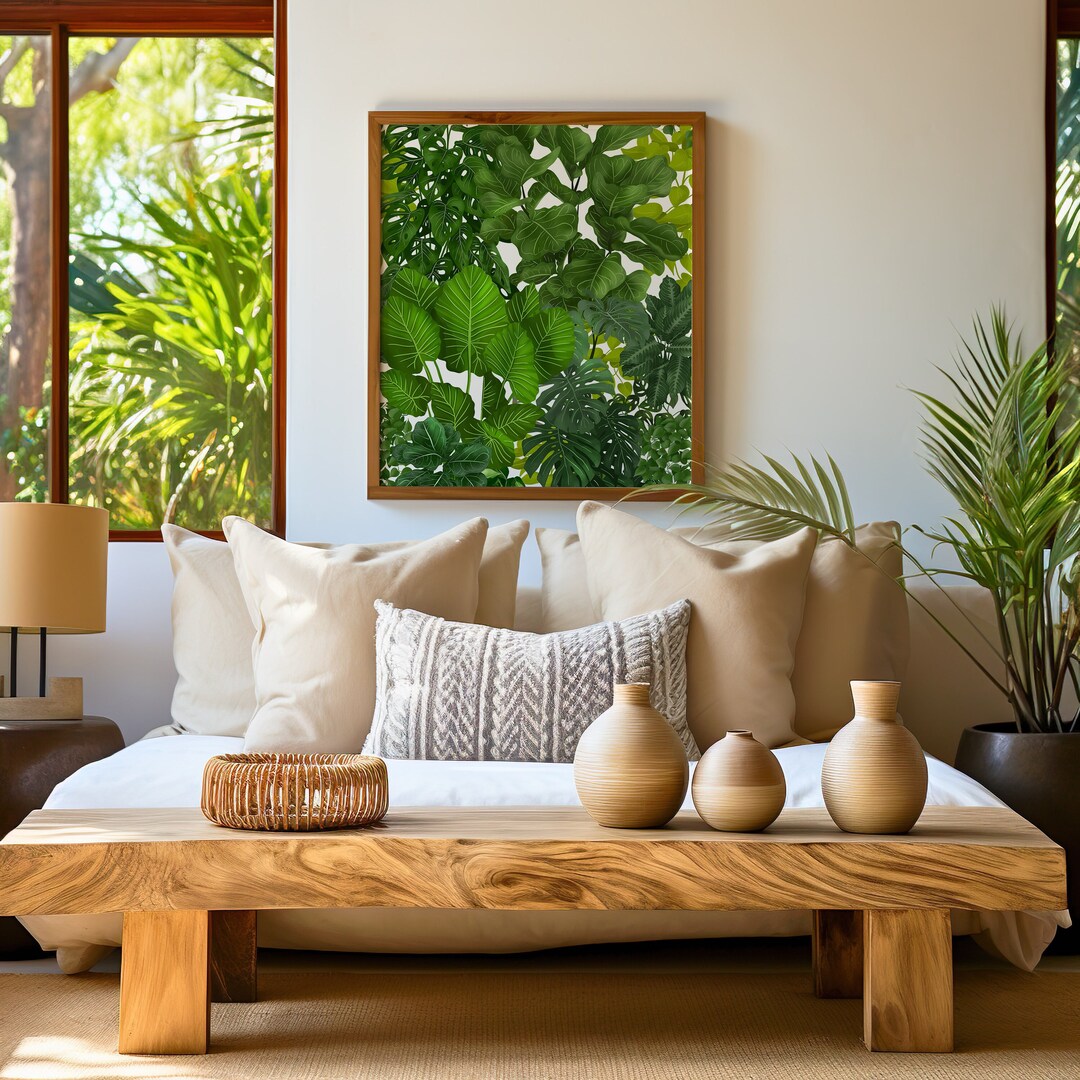 Urban Jungle Art Print 6, Plants Poster, Philodendron Illustration ...