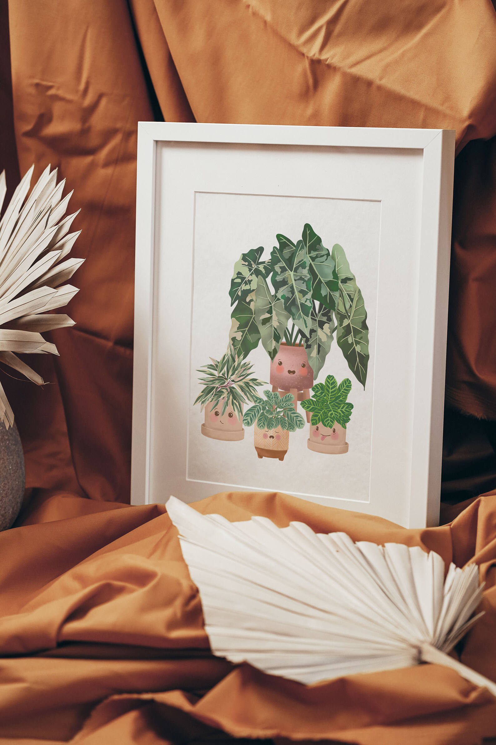 Happy Plants Club Illustration No 2, Happy Face Plants, Simple ...