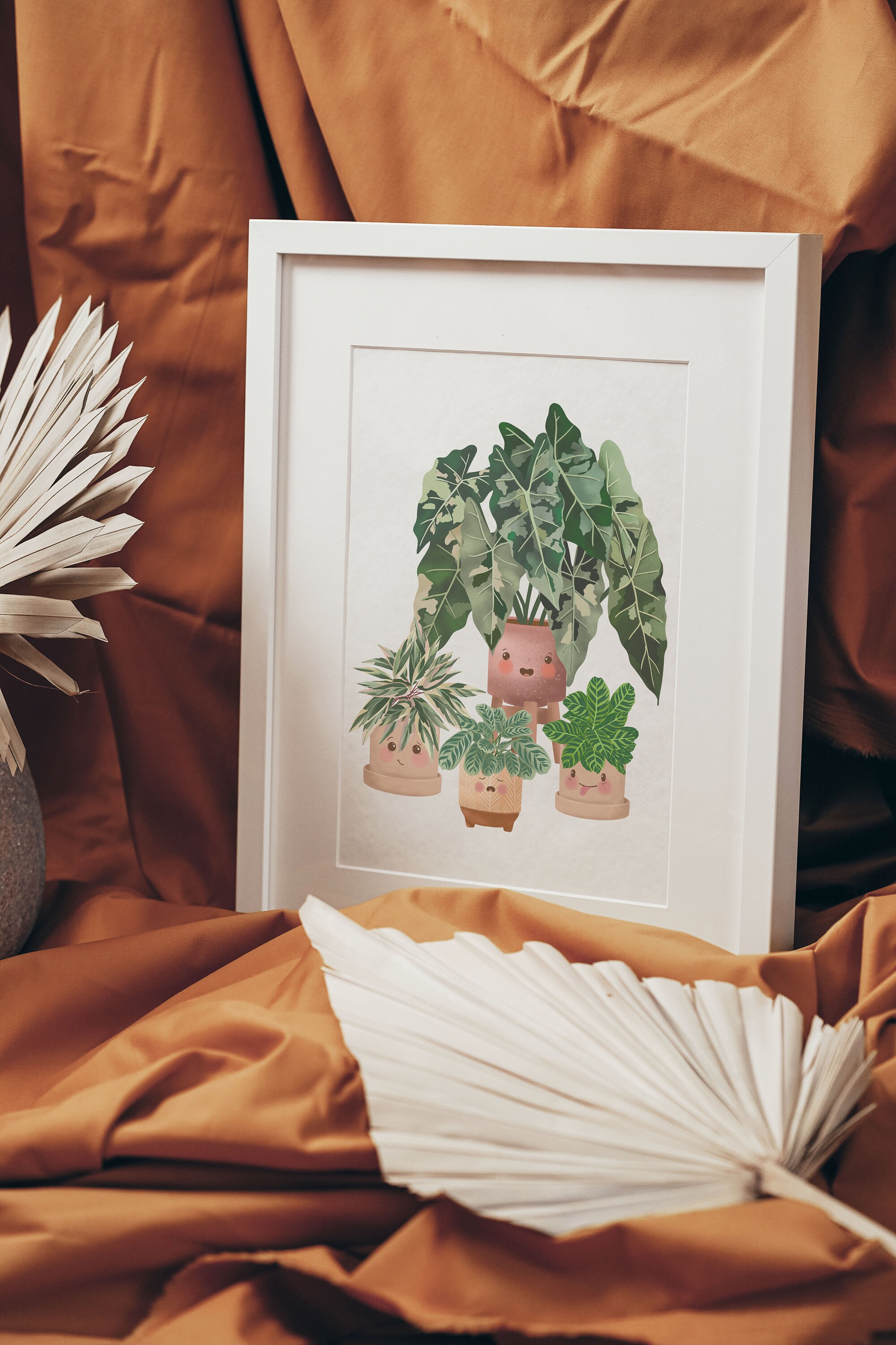 Happy Plants Club Illustration No 2, Happy Face Plants, Simple ...