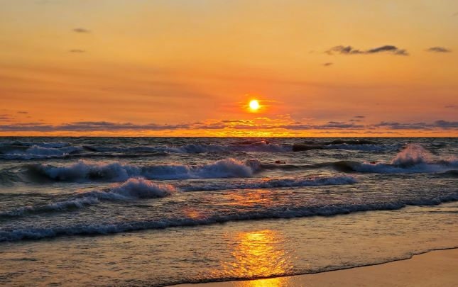 Lake Michigan Sunset Photo - Etsy