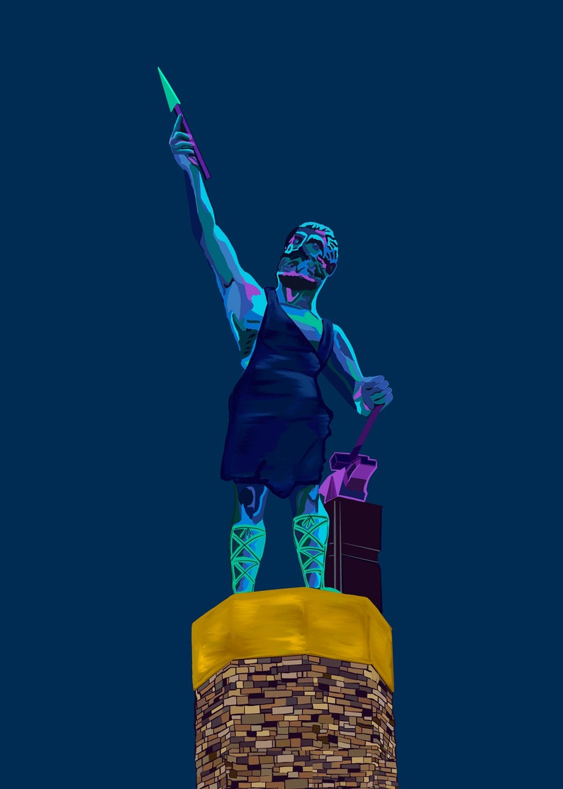 Blue Velvet Birmingham Vulcan Statue, Birmingham Alabama, Birmingham ...