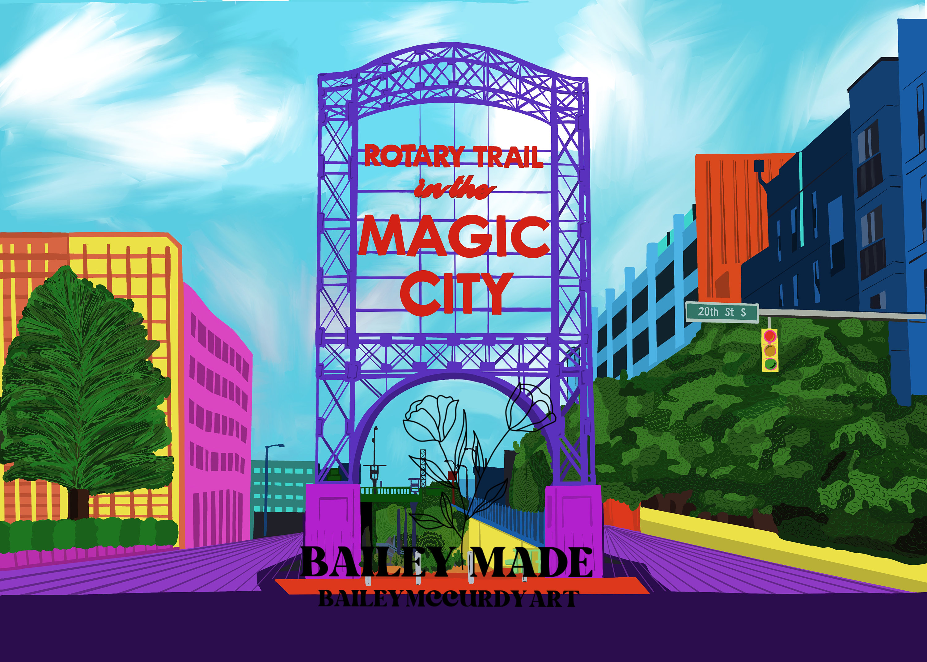 Magic City, Birmingham Rotary Trail, Alabama Art, Alabama Decor, Sign ...