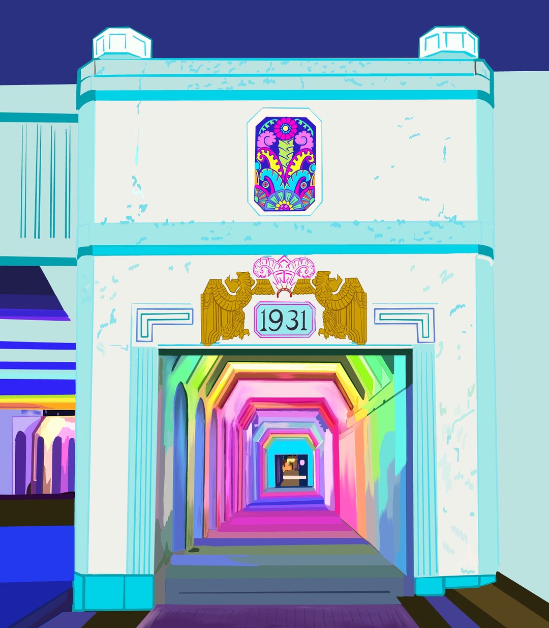 The Rainbow Tunnel Birmingham, Alabama Print, Birmingham, Alabama Art ...