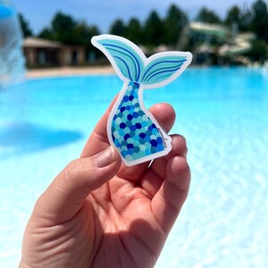 Enchanting Blue Mermaid Tail Vinyl Sticker | Durable & Waterproof ...