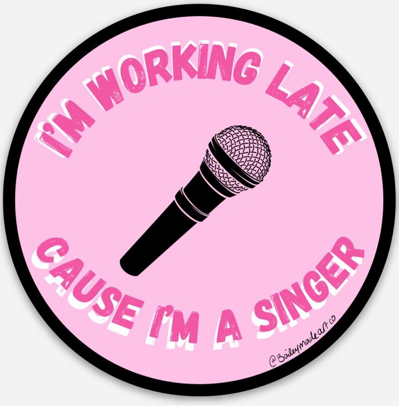 Sabrina Carpenter i'm Working Late Cause I'm a Singer Vinyl Sticker ...