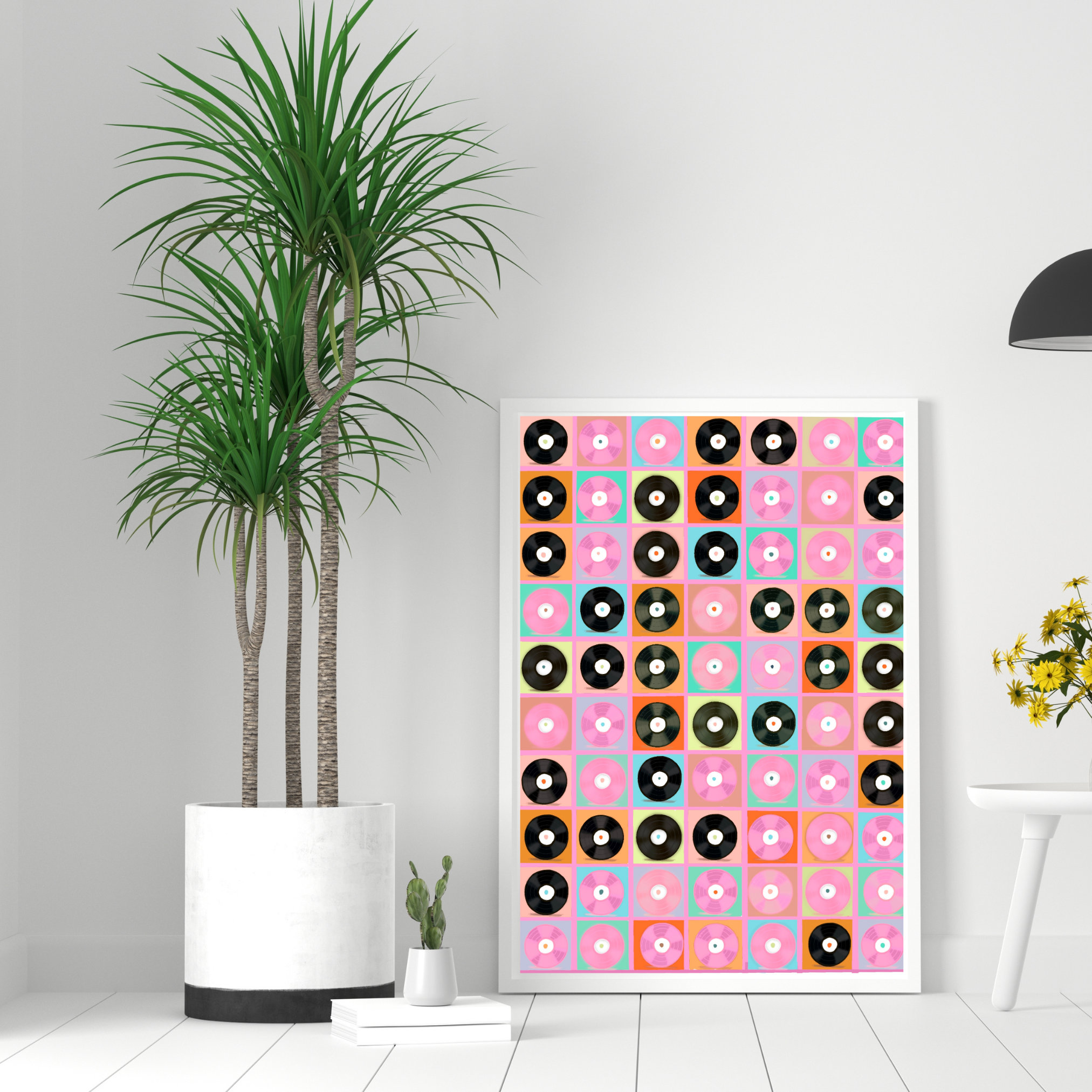 Pink Aesthetic Records Artwork Print, Orange Records Print - Etsy