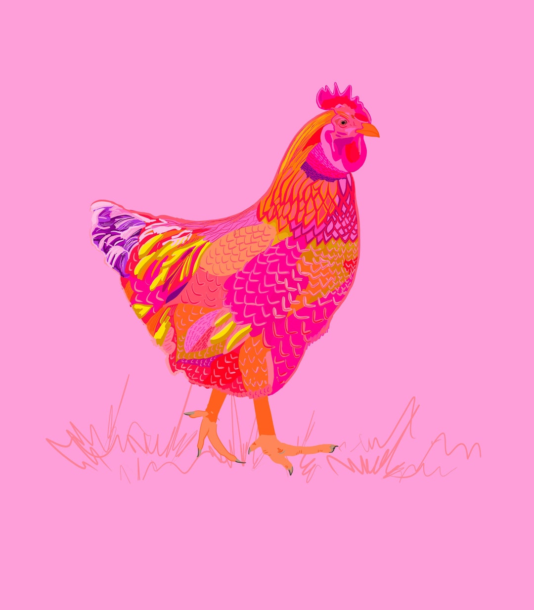 Chicken "rita Chickita" Art Print, Chickens Art, Chickens Print ...
