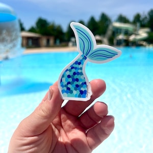 Enchanting Blue Mermaid Tail Vinyl Sticker | Durable & Waterproof ...