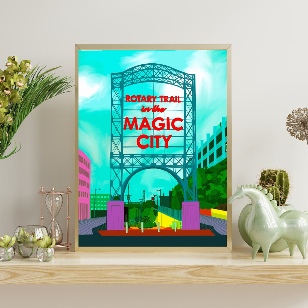 Magic City, Birmingham Rotary Trail in Blue Palette, Alabama Art ...