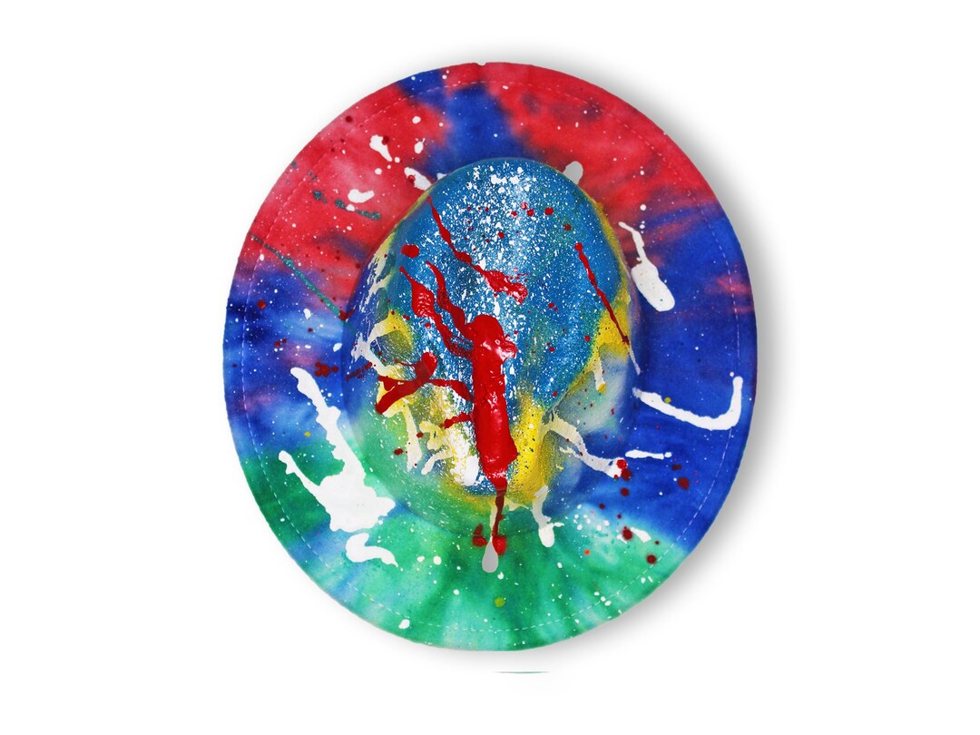 Custom Splatter Paint Tie Dye Fedora Hat by Jazzoriginalz - Etsy