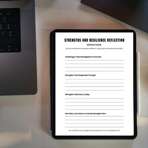 Strengths & Resilience Reflection Worksheet, Counseling Tool, Social ...