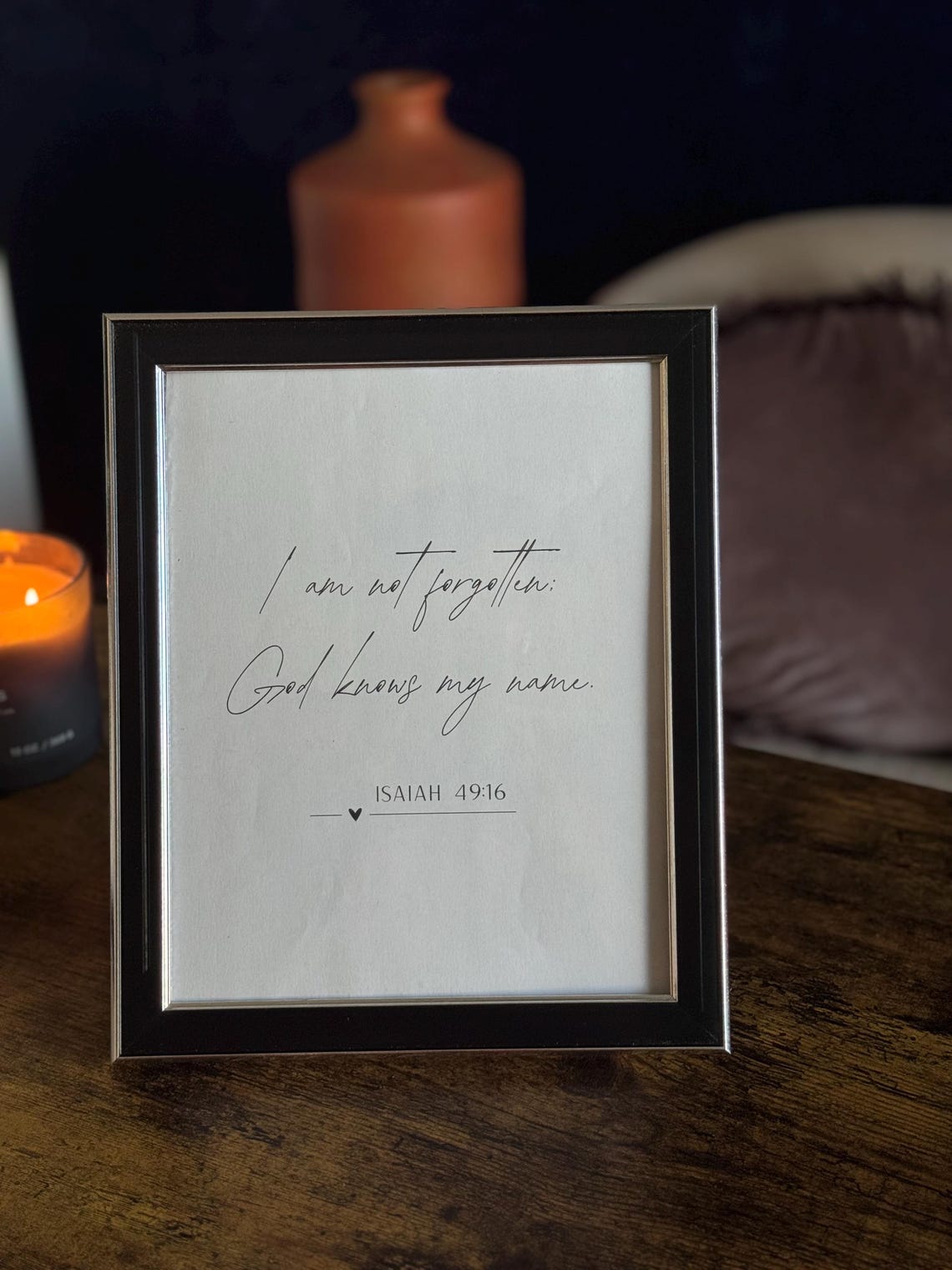I Am Not Forgotten, God Knows My Name Scripture Wall Print, Isaiah 49: ...