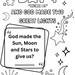 7 Coloring Pages of Gods Creation, Kids Bible Activity Pages, Kid's ...