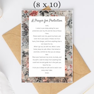 A Prayer for Protection Printable, Christian Wall Art, Faith Prayer ...