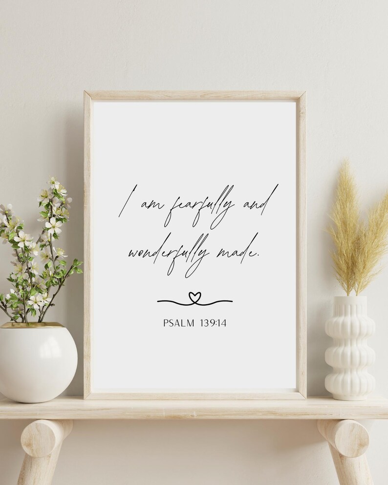 I Am Fearfully and Wonderfully Made, Art, Downloadable Print, Wall ...