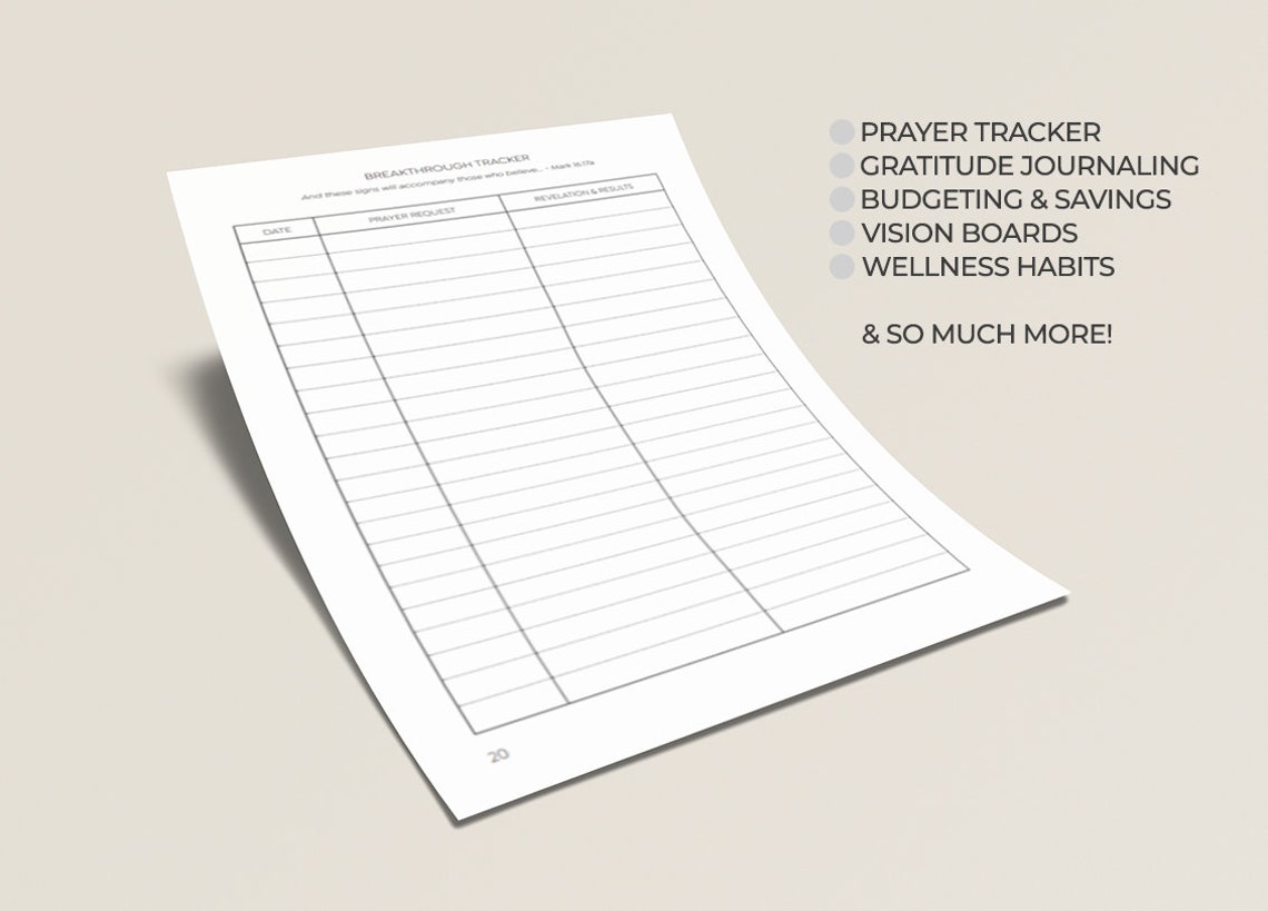 Printable Christian Planner With Daily Prayer & Gratitude Journaling ...