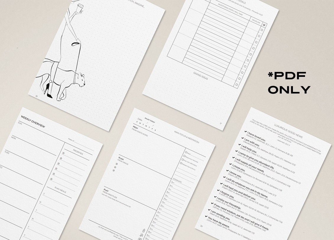 Printable Christian Planner With Daily Prayer & Gratitude Journaling ...