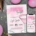 Pink Birthday Invitation Digital, Birthday Cocktail Party Invitation ...