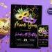 Editable Mardi Gras Invitation, Fat Tuesday Party Invite, Editable ...