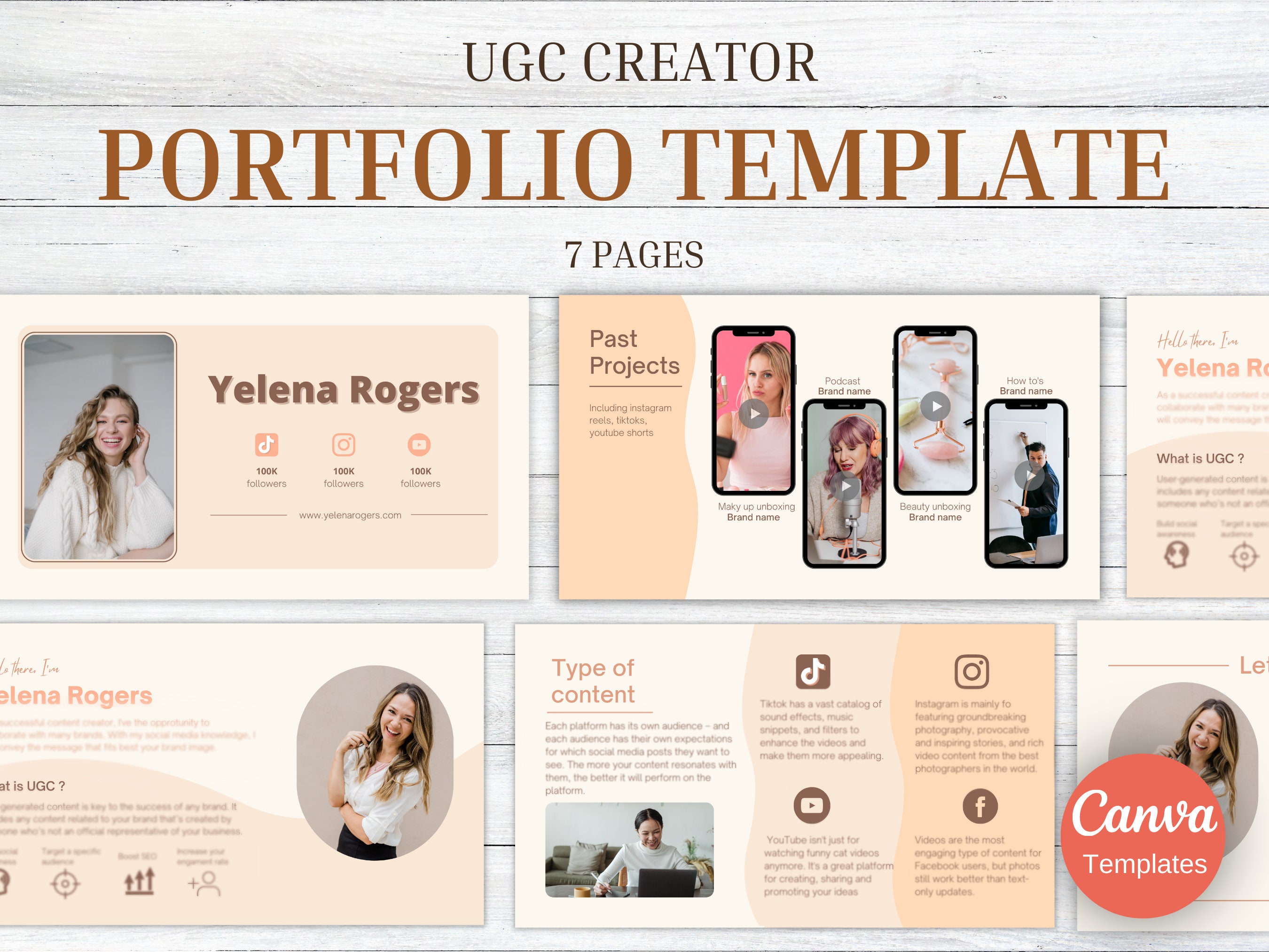 UGC Creator Portfolio Minimalist UGC Portfolio Template - Etsy