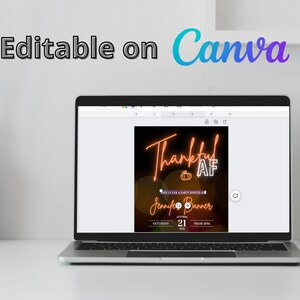 Thanksgiving Dinner Party Invitation, Digital Thanksgiving Invitation ...