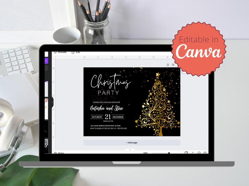 Corporate Christmas Party Invitations, Digital Christmas Party Invite ...