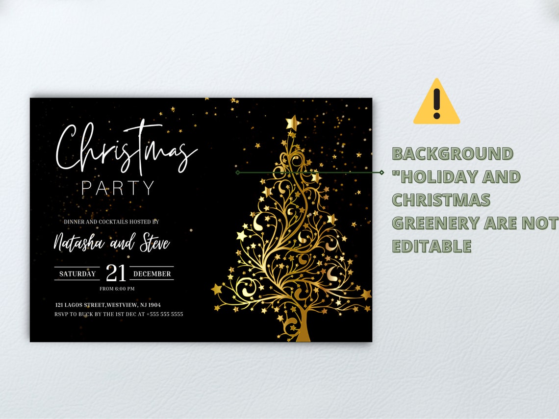 Corporate Christmas Party Invitations, Digital Christmas Party Invite ...