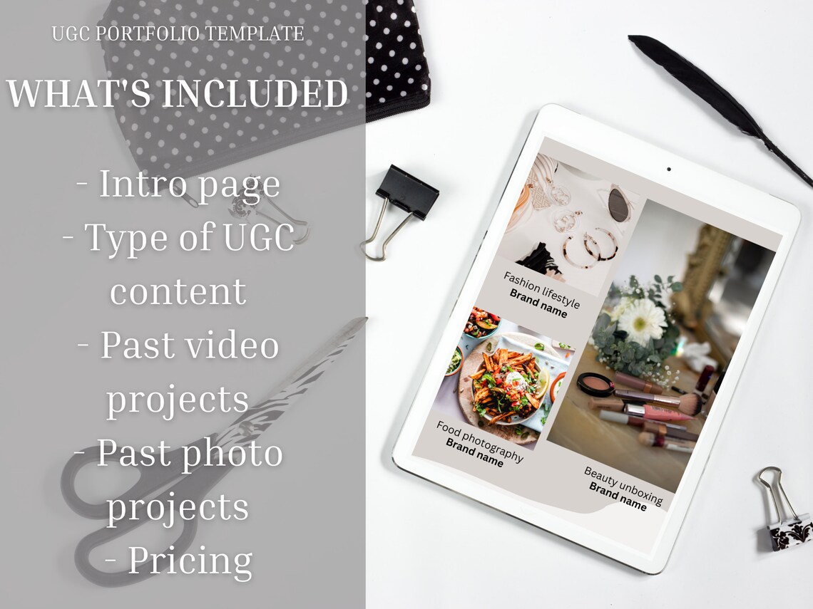 UGC Creator Portfolio, Minimalist UGC Portfolio Template, Orange UGC ...