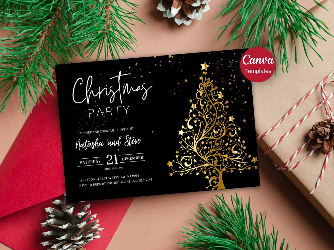 Corporate Christmas Party Invitations, Digital Christmas Party Invite ...
