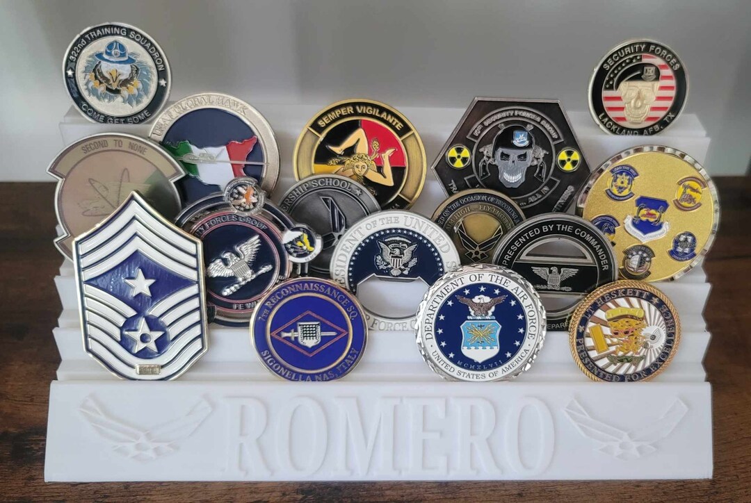 Military 6-tier Coin Rack (air Force) Personalised Name - Etsy