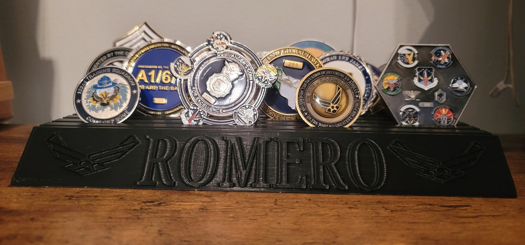 Military Coin Rack (air Force) Personalised Name 3D Printed - Etsy