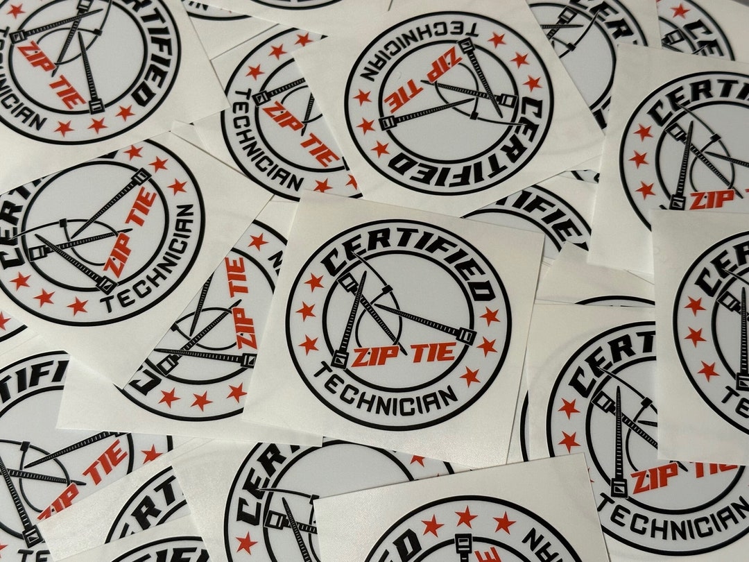 Zip Tie Technician STICKER - Etsy