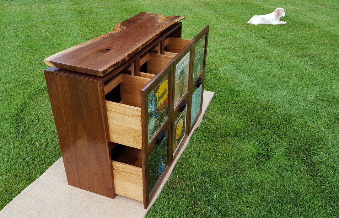 Floating Slab LP Record Storage Cabinet - Etsy UK
