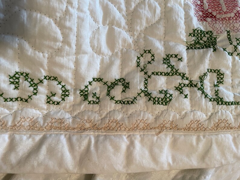 Handmade Embroidered Quilt - Etsy